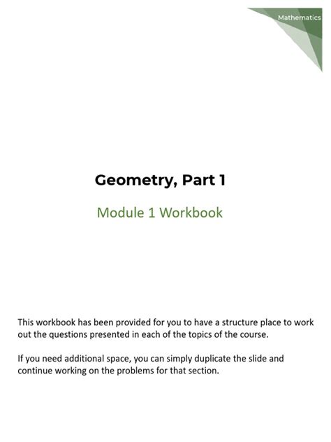Geom041 M1 Workbook Pdf Geometry Euclidean Geometry
