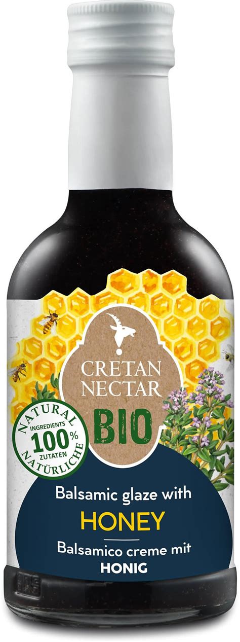 Cretan Nectar Balsamico Creme Mit Honig Bio 250 Ml Ev1130