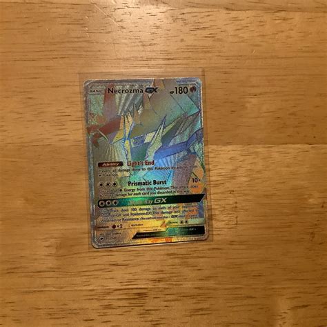Necrozma Gx 153147 Secret Rainbow Rare Burning Shadows Pokemon Card Lp