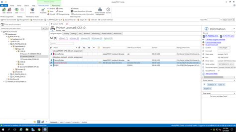Centralized Administration Printer Assignment