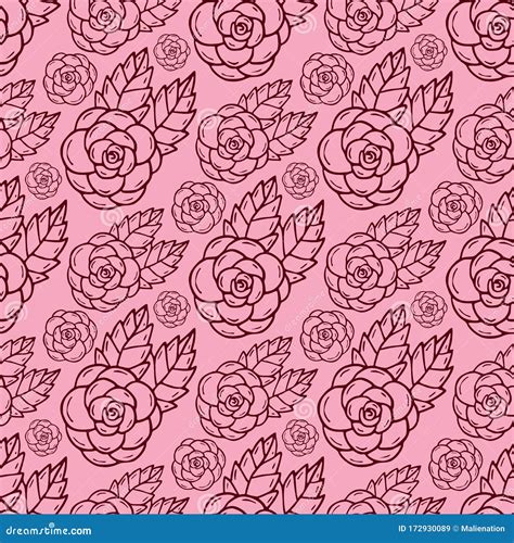 Two Roses Outline Silhouette Vector Illustration Black And White