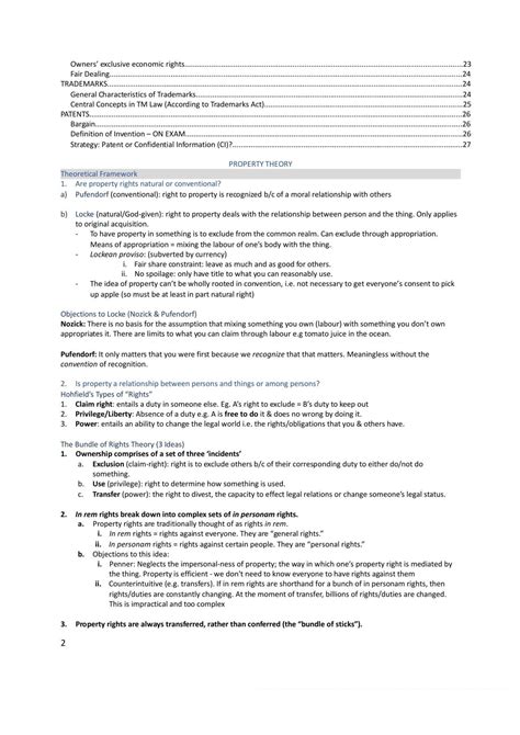 Property Summary Law 5140 Property Western Thinkswap