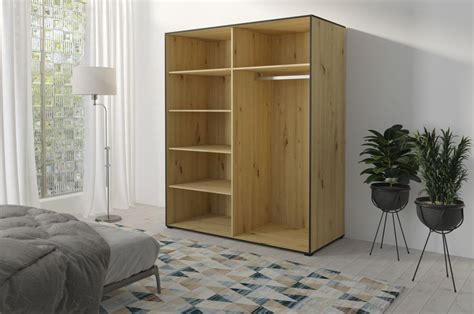 Szafa Oslo I cm Dąb Artisan Czarne dodatki