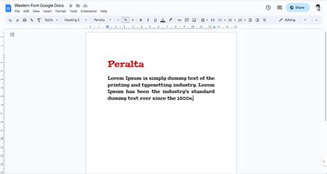 Western Font Google Docs