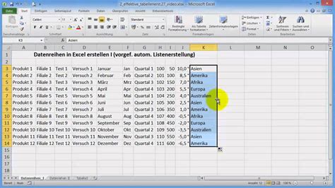Excel 2010 Aufbau Part 25 Benutzerdefinierte Listen Selbst Erstellen