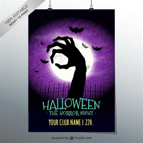 Premium Vector Horror Night Party Poster