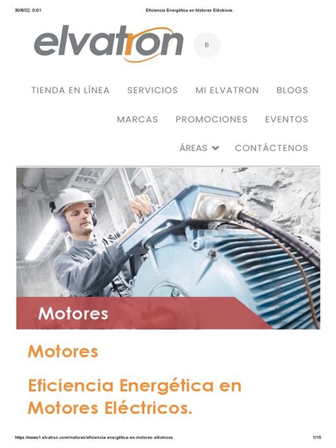 Eficiencia Energética En Motores Eléctricos Pdf Uso Eficiente De