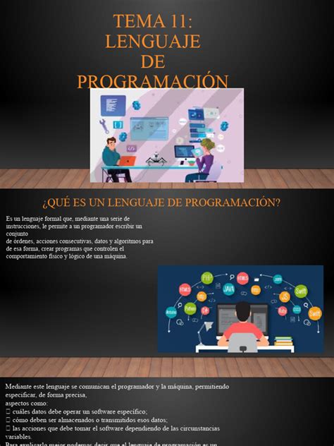 tema 11 lenguaje de programación pdf lenguaje de programación software
