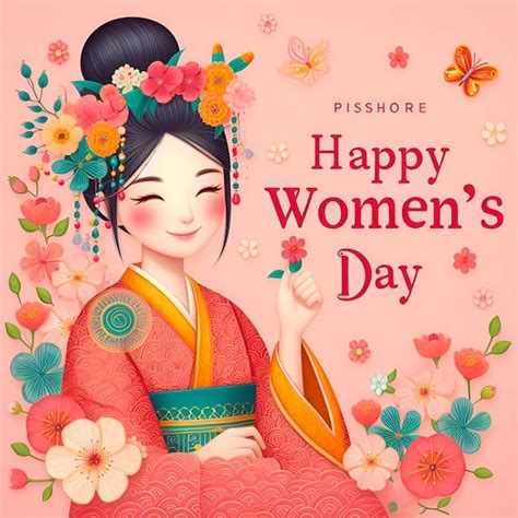 Premium Photo Happy Women Day Greeting Card