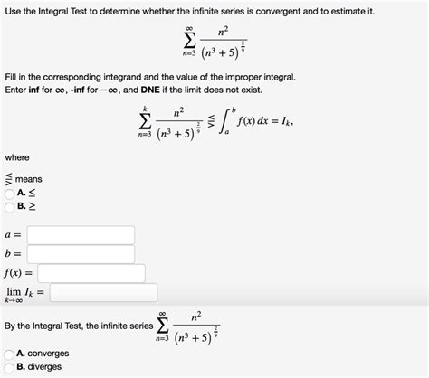 Solved Use The Integral Test To Determine Whether The