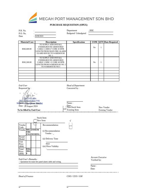 Opex Form Pdf