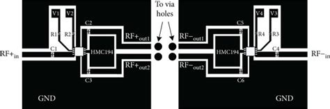 Layout Of The SPDT Switching Circuit Board Using CMOS Diodes For Download Scientific Diagram