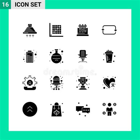 Editable Vector Line Pack of 16 Simple Solid Glyphs of Sets, Front, Form, Back, Chemistry Stock ...