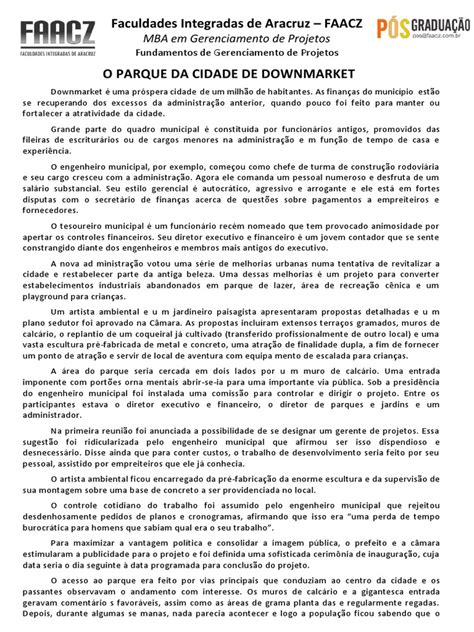 Mba Em Gestão De Projetos Pdf Gestão De Projetos