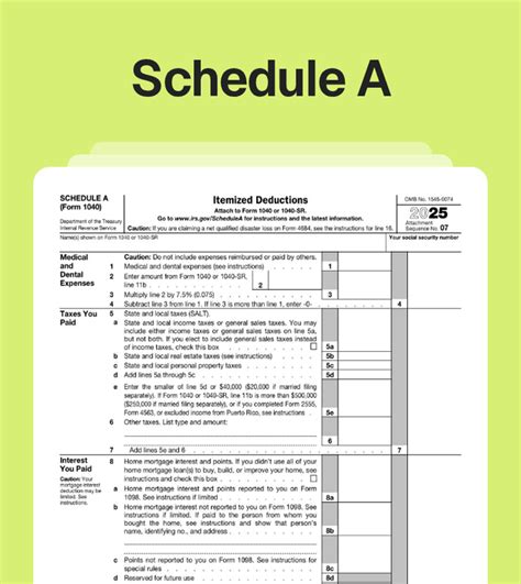Schedule A Itemize Deductions On Form 1040 Easily
