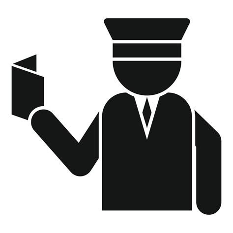 Passport Check Man Icon Simple Vector Airplane Passenger 15011898