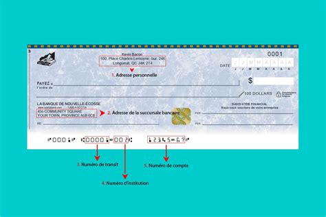 Trouver un spécimen de chèque de la Banque Scotia