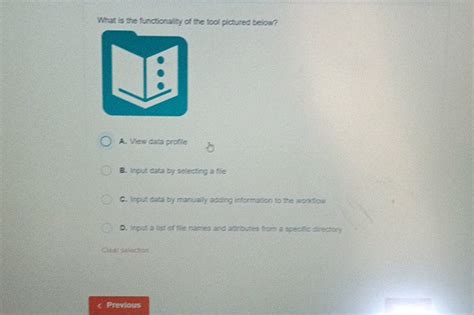 What Is The Functionality Of The Tool Pictured Below A View Data Profle