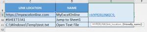 Hyperlink Formula In Excel Myexcelonline