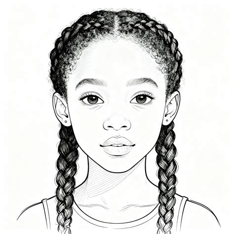 Easy Outline Black Girl Drawings Create Your Own