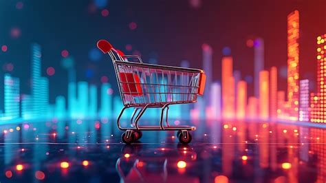 Ecommerce Metrics Futuristic Background For Online Retail Analytics