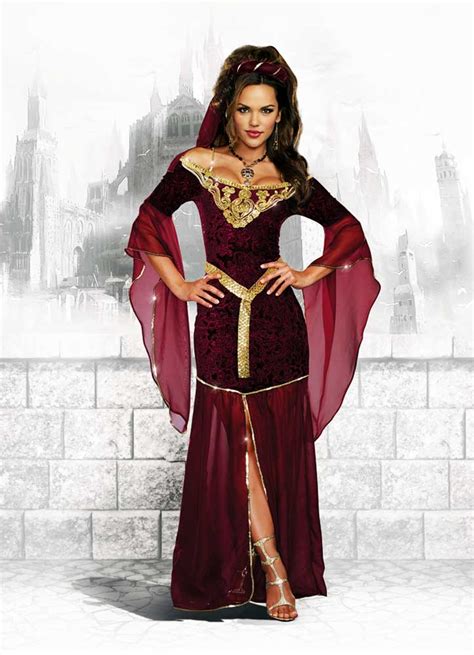 Sexy Medieval Fair Maiden Velvet Gown Dress Renaissance Costume Adult