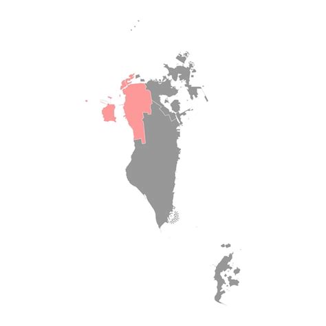 Carte Du Gouvernorat Du Nord Division Administrative Du Bahreïn