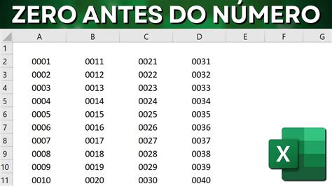 Colocar Zero à Esquerda no Excel Como Colocar Zero Antes do Número na