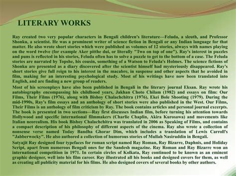 Satyajit Roy Ppt