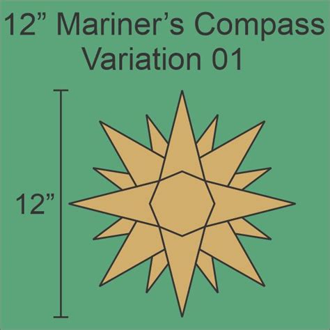 12 Mariners Compass Variation 01 Paper Pieces