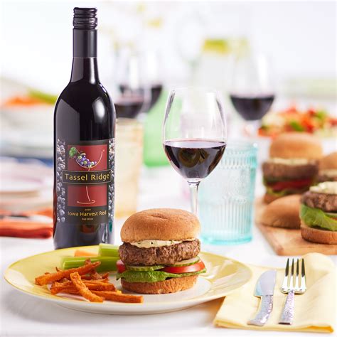 Tassel Ridge® Burgers With Hummus Sauce Tassel Ridge Winery Iowa