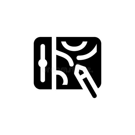 Pen Display Vector Icon Computer Component Icon Solid Style Perfect