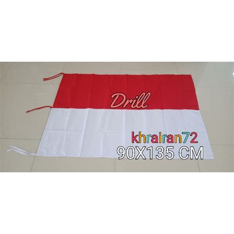 Jual Bendera Merah Putih Ukuran Cm X Cm Bahan Drill Shopee Indonesia