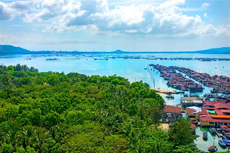 하얀 모래와 야자수 나무 청록색 바다와 라군의 아름 다운 보기 상단에서 볼 Panorama Music Festival에 대한 스톡 사진 및 기타 이미지 Panorama