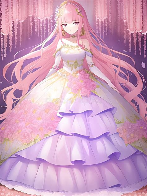 Princess Is Dressing Costumes Flower Generative Ai Stock Illustration