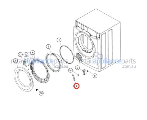 Genuine Electrolux Simpson Dryer Door Switch White Cover 8581333761014