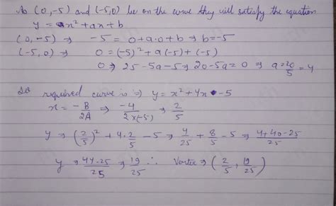 Solved Here Is A Sketch Of A Curve Woled Bng Sri The Equation Of The Curve Is Y X Ax B