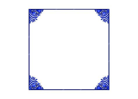 Blue Ornament Frame Border Vector Design For Decorative Element Premium Ai Generated Vector