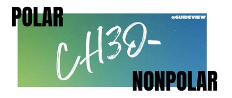 Polarity Is Methoxide Ion Polar Or Nonpolar