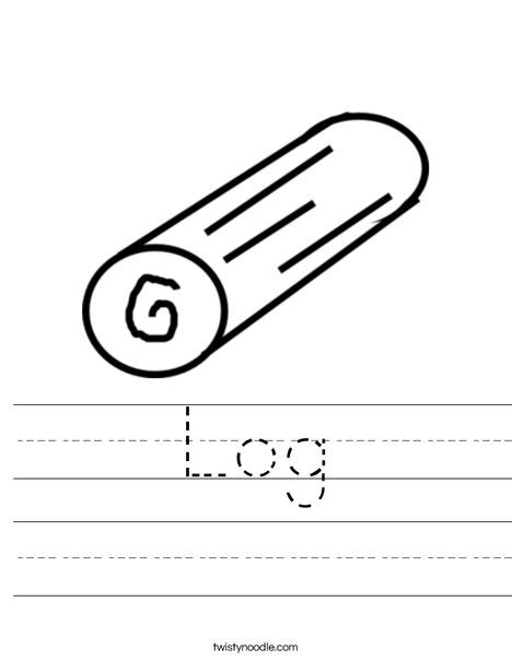 Log Worksheet Twisty Noodle