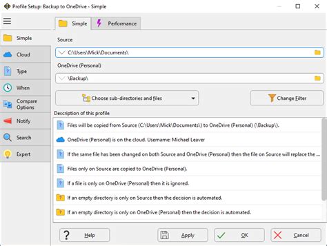 How To Backup A Folder To OneDrive Using SyncBackPro