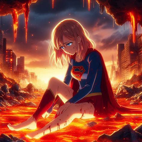 Anime Supergirl Defeated Out Of Power7 By Silverhedgehog2009 On Deviantart