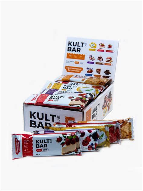 Протеиновый батончик KultLab KULT BAR ассорти ягодные | отзывы