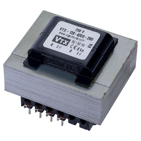 Vigortronix Vtx 120 4206 209 Pcb Transformer 230v 6va 9v 9v Rapid Electronics