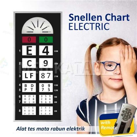 Jual Snellen Chart Elektrik With Remote Alat Baca Tes Mata Di Seller
