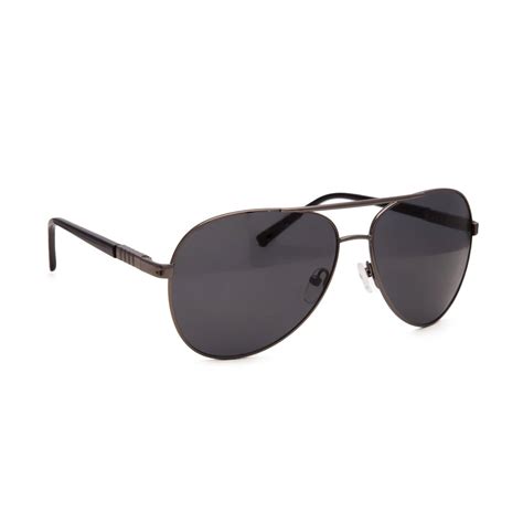 Sunglasses Jeepers Peepers Gunmetal Aviator Black Lens Black
