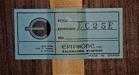 Epiphone Serial Number Decoding Page 2 Epiphone Acoustics Gibson