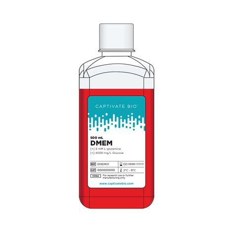 Dmem High Glucose With L Glutamine And Phenol Red No Hepes By Captivate Bio Case Of 6