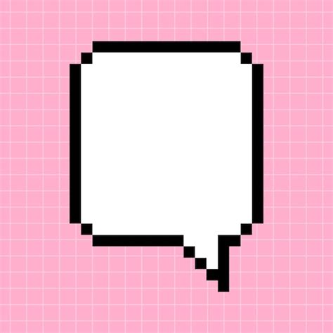 Premium Vector Frame In The Shape Of A Pixelated Dialog Box On A Pink