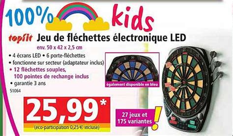 Promo Jeu De Fléchettes électronique Led Toplit chez Norma iCatalogue fr